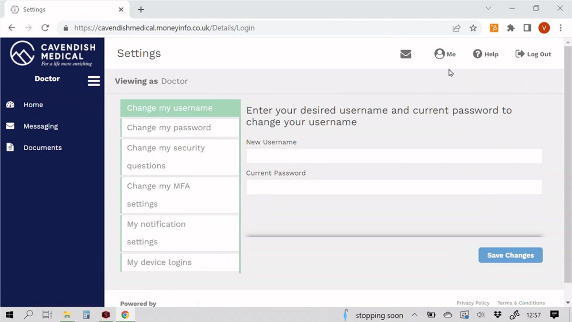 Client area - MoneyInfo - Cavendish Medical
